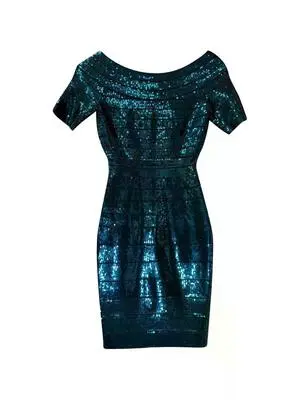 Herve Leger Carmen Bandage Sequin Dress
