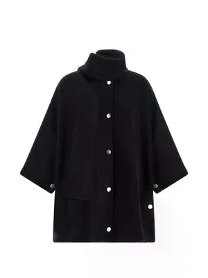 Pinko Caban Scarf-panel Wool Cape Coat