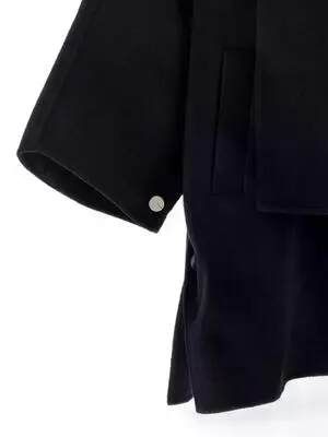 Pinko Caban Scarf-panel Wool Cape Coat