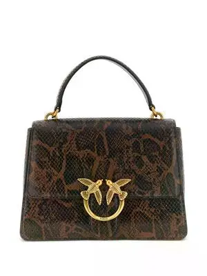 Pinko Medium Love One Light Python-print Handbag