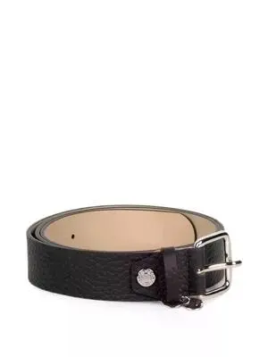 GIANNI CHIARINI Grained Leather Buckle-fastening Belt - Black