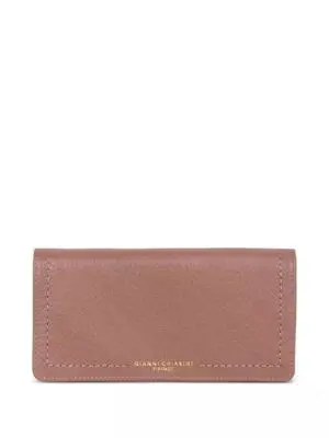GIANNI CHIARINI Large Bubble Grained Leather Wallet Pink