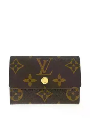 LOUIS VUITTON 2010 Porte Monnaie Plat Monogram Coin Case - Brown
