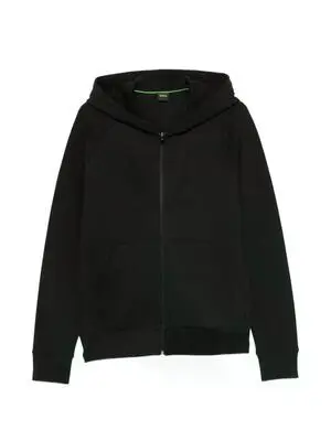 BOSS Logo-print Zip-up Hoodie