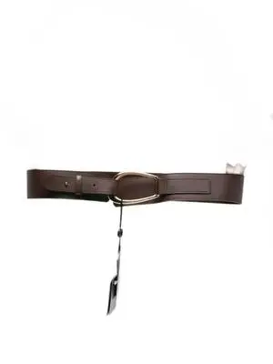 TWINSET Leather Sash Belt With Maxi Buckle - Brown