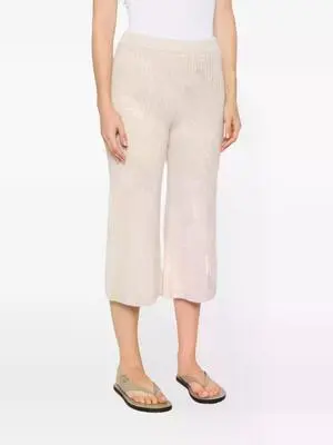 ELY ELY Ribbed Knit Cropped Trousers