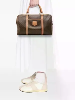 Celine Macadam Coated Canvas Boston Bag - Brown