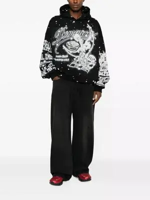 PDF Graphic-print Hoodie - Black