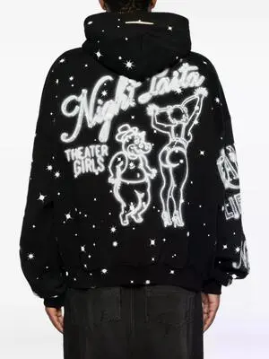 PDF Graphic-print Hoodie - Black