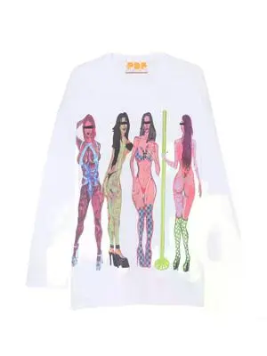 PDF Graphic-print Long-sleeve T-shirt - White