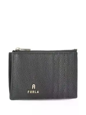 Furla Pebbled-leather Zip Card Holder - Black