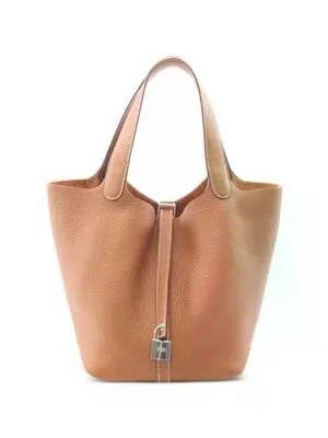 Hermès Clemence Picotin Lock 22 Handbag - Brown