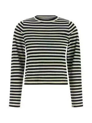 Extreme Cashmere Breton-striped Crew Neck Sweater