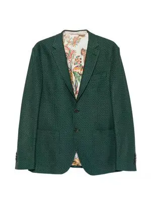 Etro Basket-weave Single-breasted Blazer