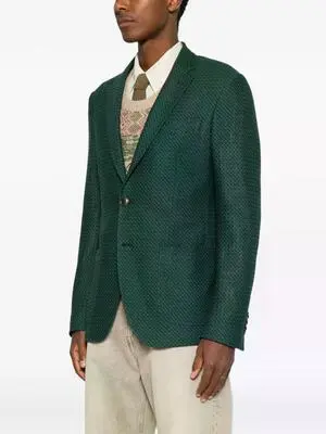 Etro Basket-weave Single-breasted Blazer