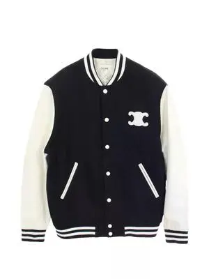 Celine 2000s Teddy Logo Bomber Jacket