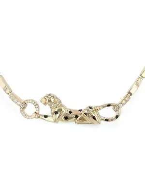 Cartier 2010s Panthère Diamond Necklace In 18k Yellow