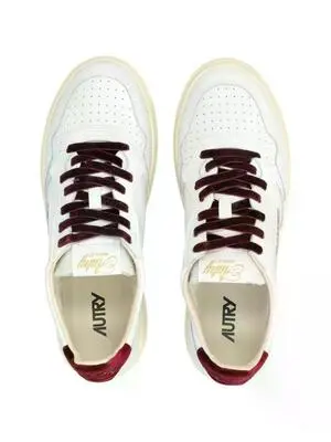 AUTRY Medalist Velvet-trim Sneakers - White