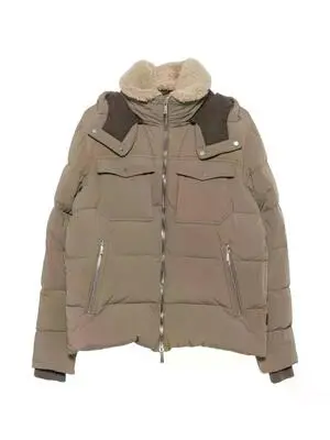 MOORER Shearling Collar Padded Jacket
