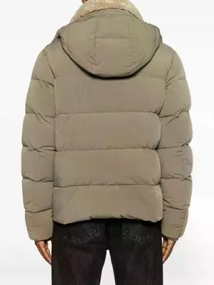 MOORER Shearling Collar Padded Jacket