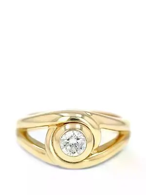 Cartier 1980s 18k Yellow Diamond Ring - Gold
