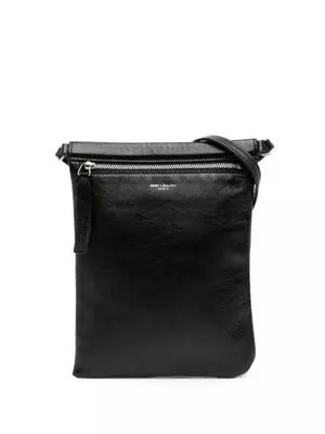 Saint Laurent 2023 Antiqued Lambskin Sid Flat Crossbody Bag