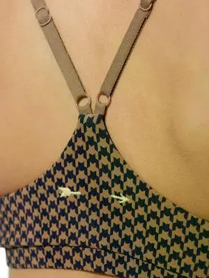 The Upside Houndstooth-print Sports Bra