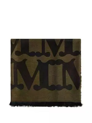 Max Mara Frayed Scarf - Green