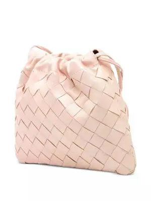 Bottega Veneta Small Nappa Intrecciato Drawstring Crossbody Bag - Pink