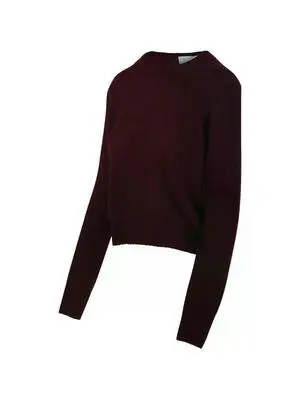 BEYOU Ribbed Knit Round-neck Sweater