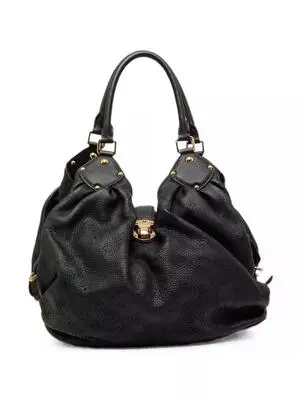 LOUIS VUITTON 2011 Monogram Mahina L Hobo Bag - Black