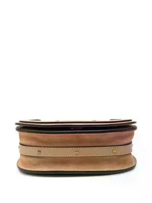 Chloé Nile Leather Satchel With Hoop Handle - Neutrals