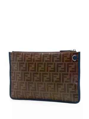 Fendi 2010-2026 Zucca Coated Canvas Clutch Bag