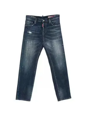 Dsquared2 Paint-splatter Distressed Jeans - Blue