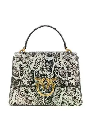 Pinko Love Bag Python-effect Leather Handbag