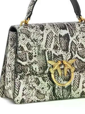 Pinko Love Bag Python-effect Leather Handbag