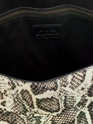 Pinko Love Bag Python-effect Leather Handbag