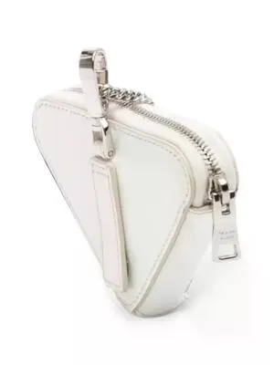 Prada 2013-2026 Mini Brushed Leather Triangle Chain Pouch Crossbody Bag