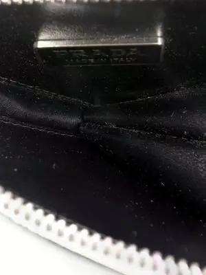 Prada 2013-2026 Mini Brushed Leather Triangle Chain Pouch Crossbody Bag