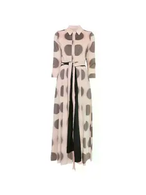 Camilla Polka-dot Belted Maxi Dress