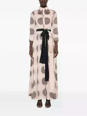 Camilla Polka-dot Belted Maxi Dress