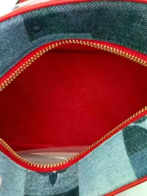 LOUIS VUITTON Monogram Denim Patchwork Beach Pouch Shoulder Bag