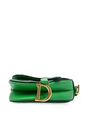 Dior Micro Goatskin Saddle Bag Satchel - Green