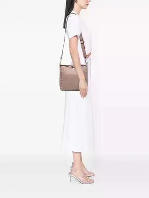 VALENTINO Valentino Garavani Small Grainy Calfskin Rockstud Messenger Bag
