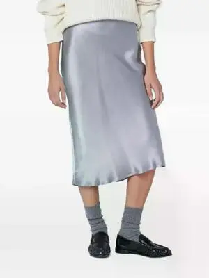 ANINE BING Silk Midi Skirt