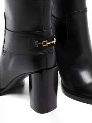 FERRAGAMO Gancio Detail Block Heel Boots
