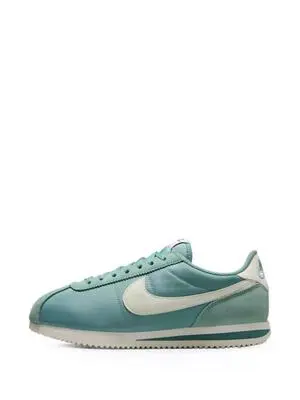 Nike Cortez Textile Sneakers With Suede Accents - Green