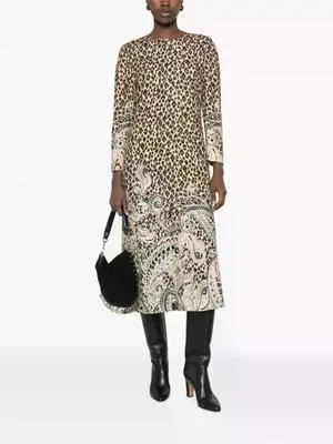 Etro Leopard Print Midi Dress