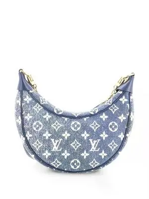LOUIS VUITTON Loop Handbag Monogram Jacquard Denim Hobo Bag - Blue