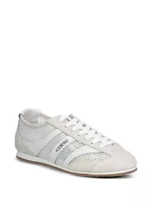 Iceberg Mesh-panelled Suede Sneakers